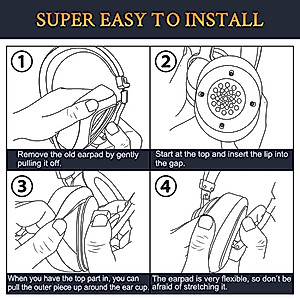SOULWIT Earpads Replacement for Sennheiser Momentum 2.0 (Momentum 2, M2), HD1 Around-Ear Headphones, Ear Pads Cushions with Noise Isolation Memory Foam