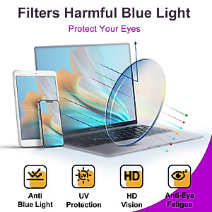 VISOONE Oversized TR90 Blue Light Blocking Glasses Fashion Accessories Non Prescription for Women Harvard