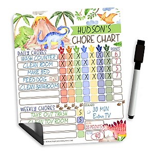 Dinosaur Kids Chore Chart Magnetic, Reward Chart for Kids, Good Behavior Chart for Kids at Home, My Responsibility Chart for Kids, Magnetic Reward Chart for Kids Behavior, Chore Chart for One Child