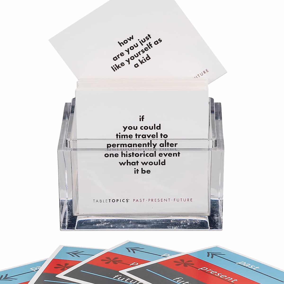 TableTopics Past Present Future - 135 Thought-Provoking Conversation Cards to Talk About the Past, Embrace the Present, and Dream About the Future
