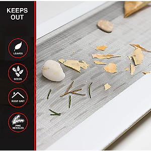 Waterlock Micromesh 6 inch Gutter Guards Leaf Protection, 100 Feet White, Stainless Steel Mesh, Aluminum Gutter Covers, Contractor Grade Gutter Guard from Manufacturer