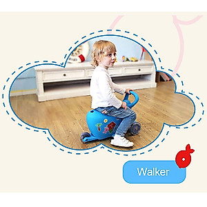 ygqtbc 3 in 1 Scooter for Kids 3 Wheel Kick Scooter with Removable Seat, with Toys Storage Basket, Adjustable Handle, Widened Wheels for Children 1-10 Years Old ( Color : Blue )