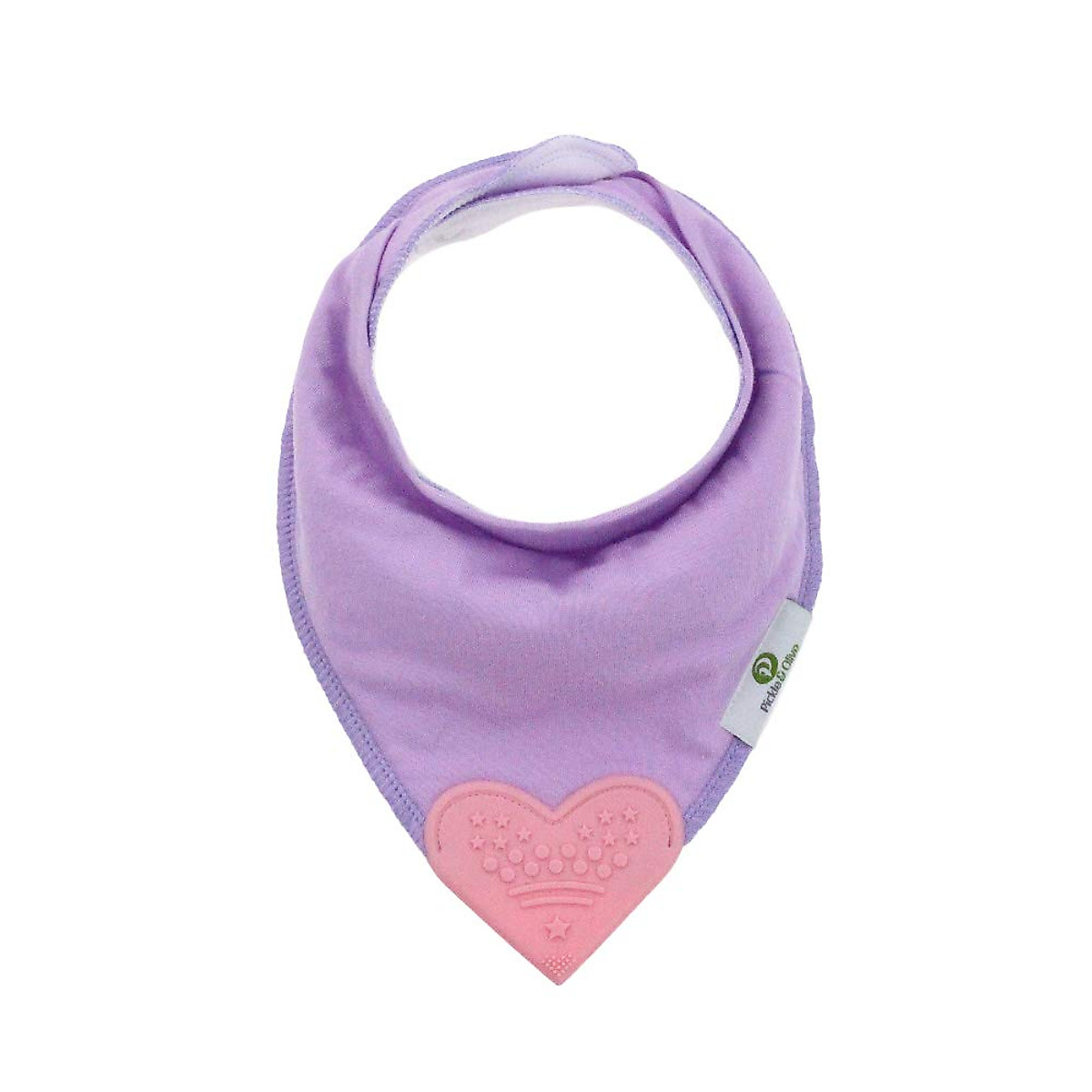 Baby Bandana Teething Bibs with Attached Silicone Teether - Set Of 4 - Solid Pinks