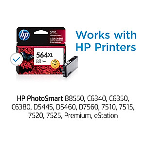 Original HP 564XL Photo High-yield Ink Cartridge | Works with HP PhotoSmart B8550, C6300, D5400, D7560, 7500, Premium, eStation Series | CB322WN