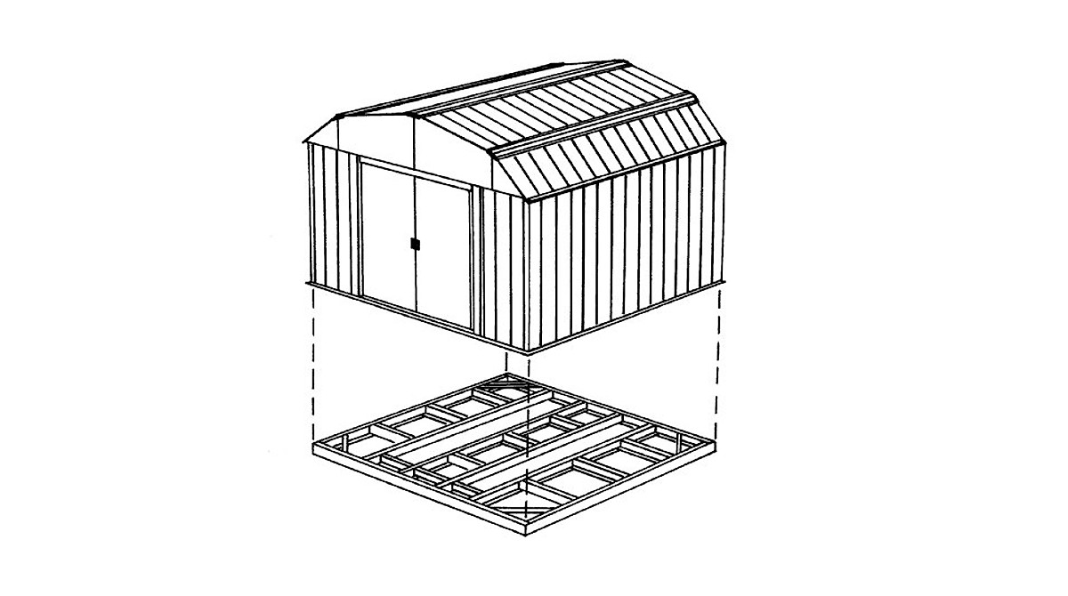 Arrow FDN54 Storage Shed Floor Base Kit - Durable & Easy to Install