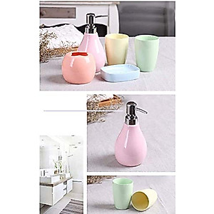 Soap Dispenser Refillable Hand Lotion Dispensers, Bathroom Accessory Set Ceramic Soap Dish Soap Dispenser Toothbrush Holder Glass Tumbler 5pcs Bathroom Accessories Set Home Furniture Set Bathroom Toil