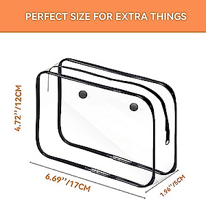 Clear Insert Bags for BOGG Bag Accessories,Travel Pouch Storage Pop in Bogg Bags Beach Tote Accessories (Black)