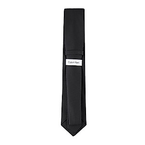 Calvin Klein Men's Black Tie, Black Solid, Regular