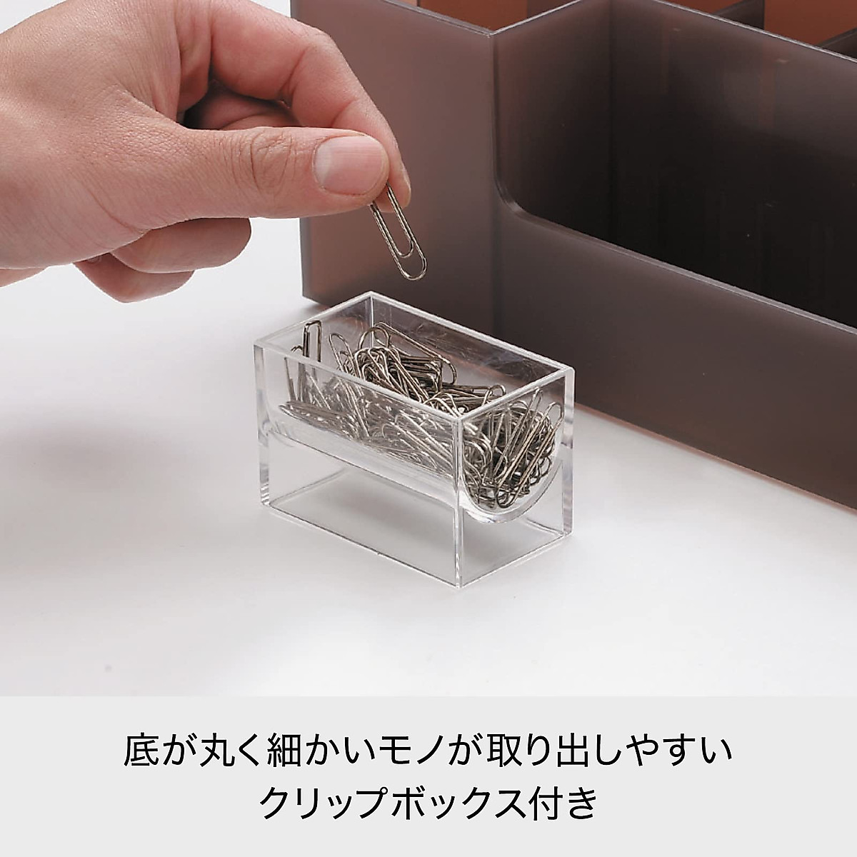 like-it MX-03 Storage Case, Organizer, Wide, Approx. W 13.4 x D 5.2 x H 7.2 inches (34 x 13.1 x 18.2 cm), All White, Opaque, Made in Japan, Tabletop Storage, Desk, Ballpoint Pen, Computer Desk