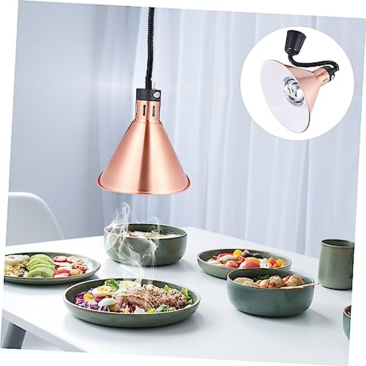 ULTECHNOVO 1pc Food Warmer Lamp Turtle Tank Heater Dome Light Bulb Bottle Warmer Portable Food Warmer Light Retractable Heat Lamp Countertop Heat Lamp Buffet Food Warmer Light Buffet Light