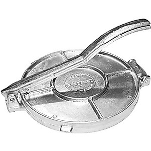 Made in Mexico Gonzalez Polished Authentic Mexican Tortilla Press Maker Aluminum 8" Traditional Tortilladora