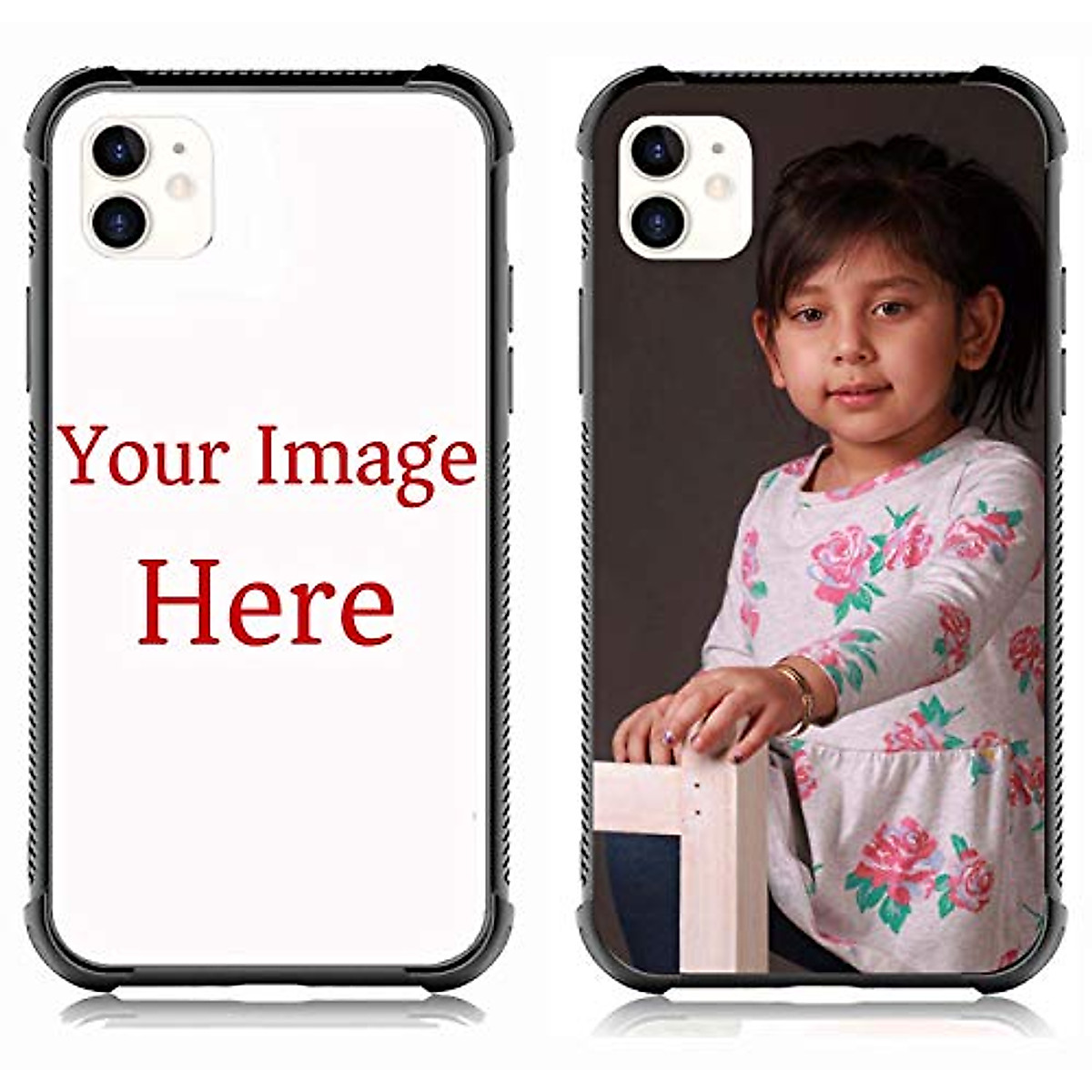 Custom Pictures Phone Case for iPhone 11 Personalized Custom Phone Cases Customized Slim Soft and Hard tire Shockproof Protective Anti-Scratch Phone Cover Case Make Your Own case Customize