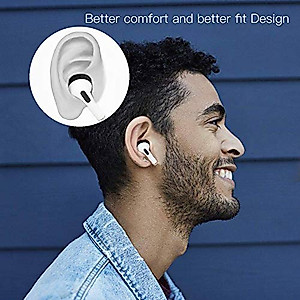 DamonLight AirPods Pro Ear Tips [Fit in The Case] 2 Pairs Cover Designed for Apple AirPods Pro , Anti Slip Silicone Cover, Dust and Scratch Free, Comfortable Listening - Black