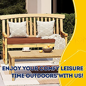 AAAAAcessories Outdoor/Indoor Bench Cushion for Patio Furniture Bench/Swing/Settee, 48 x 18 x 3 Inch, Rust