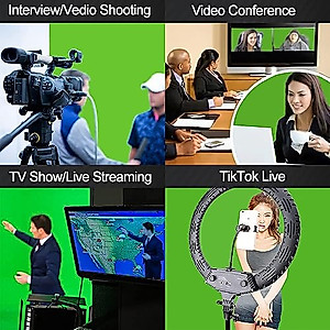 WASJOYE Green Screen Background with Stand, Portable Collapsible Chroma Key Backdrop, Auto-Locking Wrinkle-Resistant Photography Background for Video, Live Game, Studio, Black Case, 6.5 x 5 FT