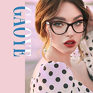 Gaoye 3 Pack Cat Eye Progressive Multifocal Readers+2 Pack Reading Glasses Women, Computer Magnifying Blue Light Blocking Readers Anti Glare (A1 5 PACK MIX, 1.5, multiplier_x)