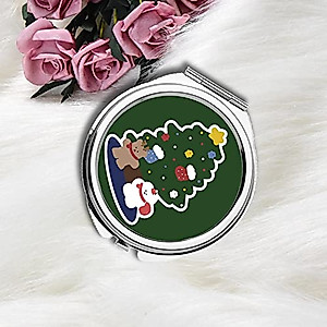 Make-up Mirror Metallica fine Print with Christmas Ice Bear