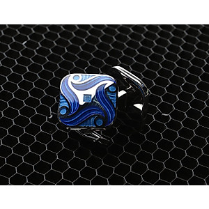 Cufflinks Unique Square Enamel Blue Cuffs Luxury French Shirts Silver Cuff Link for Men 1 Set