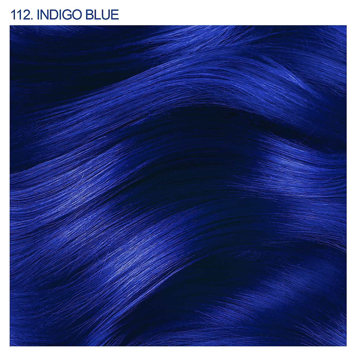 Adore Semi Permanent Hair Color - Vegan and Cruelty-Free Blue Hair Dye - 4 Fl Oz - 112 Indigo Blue (Pack of 1)
