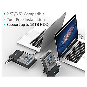 Avolusion (HDDGU3-DS) USB 3.0 External HDD Docking Station Bundle w/ Seagate X18 16TB 3.5Inch SATA Enterprise Hard Drive ST16000NM000J (Renewed) - 5 Year Warranty