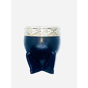 Generic, Premium Yerba Mate Gourd (Mate Cup) - Uruguayan Mate – IMPERIAL style Leather Wrapped - Includes Alpaca Bombilla (Straw) (Black, Leather)