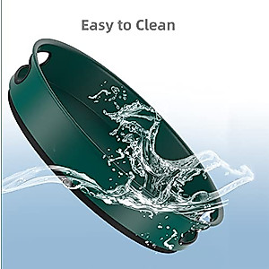 2Pack Lazy Susan Turntable Organizer Round Metal Lazy Susan Storage 12 &10 Inch for Kitchen/Cabinet/Living Room/Bathroom Refrigerator （Green）