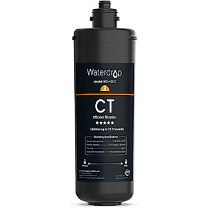 Waterdrop WD-10CT Under Sink Water Filter, Replacement for Waterdrop TSA & TSB 3-stage Under Sink Water Filter System