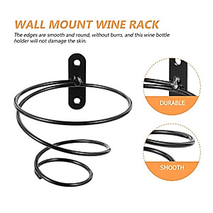 Kichvoe 2pcs Spiral Wine Wall Holder Metal Wine Bottle Display Holder Wall-Mounted Wine Rack Wine Storage Organizer for Beverages Champagne Liquor