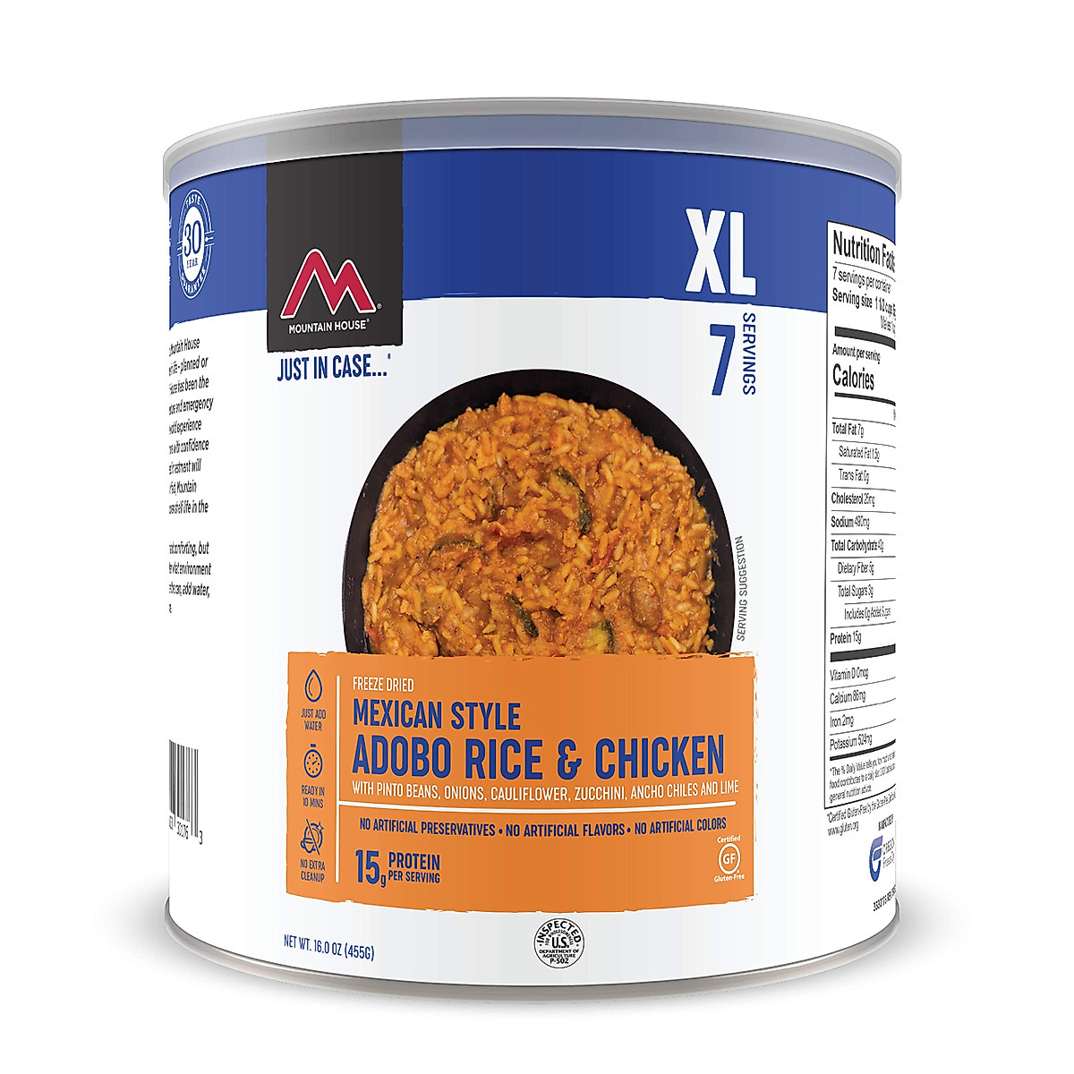 Mountain House Mexican Style Adobo Rice with Chicken | Freeze Dried Survival & Emergency Food | #10 Can + Mountain House Chili Mac with Beef | Freeze Dried Survival & Emergency Food | #10 Can