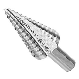 BOSCH SDC2 3/16 In. to 7/8 In. High-Speed Steel Turbo Step Drill Bit