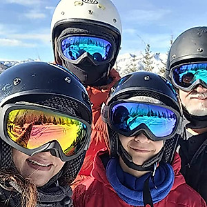 MONKEY FOREST Ski Goggles Snowboard, 100% UV Protection Snowmobile Goggles Men Women for Youth