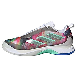 adidas Women`s Avacourt Tennis Shoes Footwear White and Silver Metallic