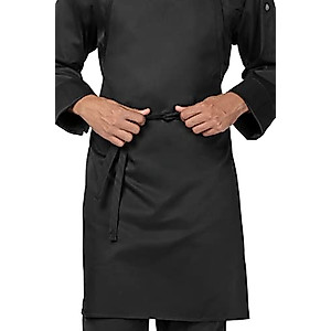 Chef Works Unisex Sustainable Bib Apron, Black, One Size