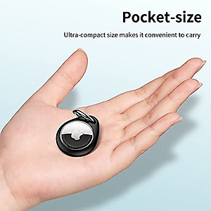 UNBREAKcable 4-Pack AirTag Case with Keychain [Lock Design][Lightweight][ Scratch Protection], Secure Holder Protective Case for Keys, Bags, Luggage, and Pet Collar (Black&Blue)