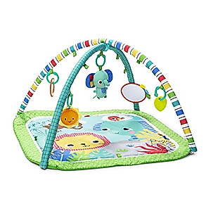 Bright Starts Wild Wiggles Activity Gym & Play Mat with Take-Along Toys, Ages Newborn +