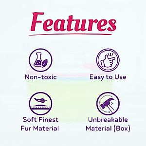 THE LITTLE LOOKERS Portable Baby Skin Care Baby Powder Puff with Box Holder Container/Case for New Born and Kids for Baby Face and Body (Green)