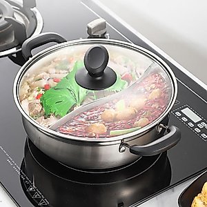 Hot Pot Household Induction Gas Cooking Pot Lid Kitchenware Shabu Shabu Stews Dishwasher Safe