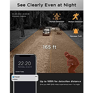 FOSCAM SD4 2k 4MP Outdoor Security Camera, 5G/2.4GHz WiFi PTZ IP Surveillance Camera with 4X Optical Zoom, Smart AI Human Detection, 2-Way Audio, 165ft Night Vision, CMOS Image Sensor, IP66