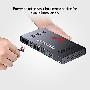 ARC HDMI Extender 4K@60Hz 4:4:4 Over Cat5e/6/6a/7 Cable up to 130ft, HDBaseT Extender, Audio Return Channel, S/PDIF Audio Pass Through, HDMI 2.0, HDCP2.2, CEC, PoE & Dual IR, RS232, Atmos & DTS:X