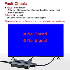 N64 to HDMI Converter, Supports 4 : 3/16 : 9 Ratio Switch, HDMI Cable for N64, Nintendo64 to HDMI Converter Cable Compatible with Nintendo 64/ Super SNES/NGC