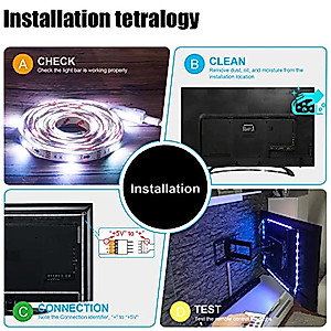 PANGTON VILLA Led Strip Lights 23ft for 85-100in TV, LED TV Backlight Kit with Remote - 16 Color 5050 LEDs Bias Lighting for HDTV