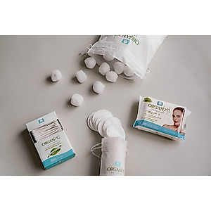 Organyc 100% Certified Organic Cotton Swabs - No Man-Made Materials, 200 Count, White