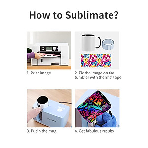 Craft Express 11 OZ Sublimation Coffee Mugs Ceramic White with Black Inside and Handle-Photo Mugs Cups Bulk Perfect for Easy Mug Press Crafting-Individually Packaged Set of 6