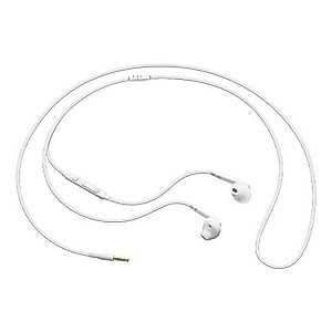 SAMSUNG (2 Pack) OEM Wired 3.5mm White Headset with Microphone, Volume Control, and Call Answer End Button [EO-EG920BW] for SAMSUNG Galaxy S6 Edge+ / S5, Galaxy Note 5/4 / Edge (Bulk Packaging)
