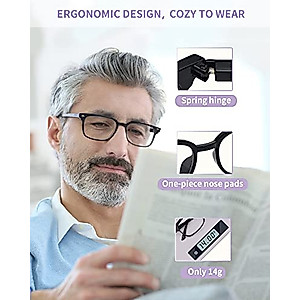 NOVIVON 6 Pack Reading Glasses Blue Light Blocking for Women Men, Lightweight Anti Eyestrain/Glare Computer Readers with Spring Hinge (6 Pack Mix, 2.0)