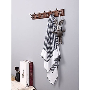 Natural materials coat rack, wall hanging coat rack ,bedroom wall hat rock,wood clothes hanging metal hooks(58CM/22.83")