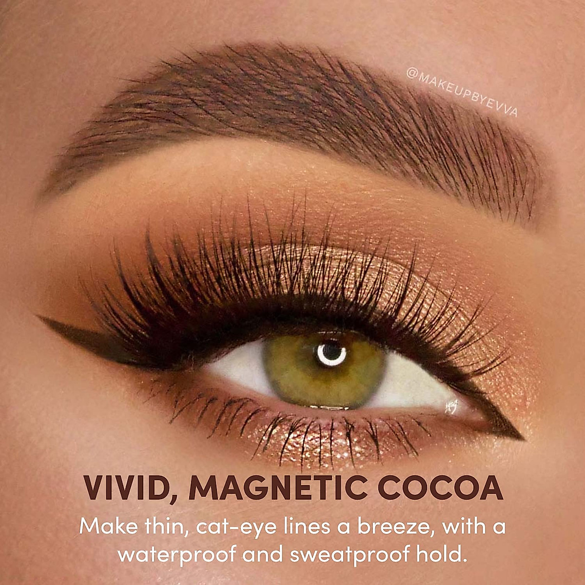 Glamnetic Magnetic Felt Tip Eyeliner - Cocoa Dreams | Soo Future! Brown Waterproof Liquid Liner Pen for Magnetic Eyelashes, Sweatproof, Paraben-Free