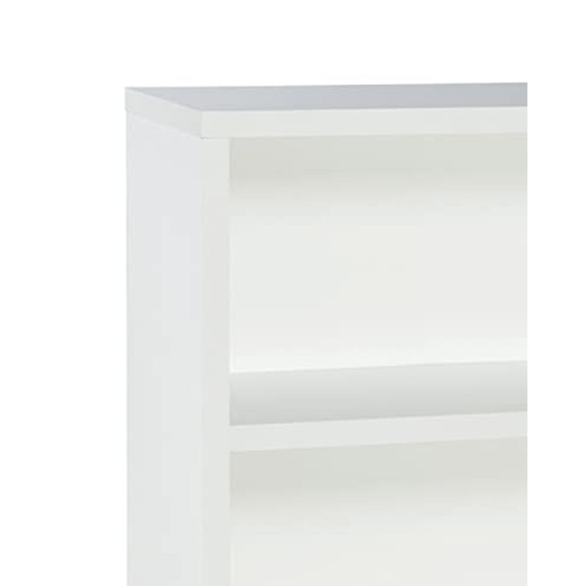 ClosetMaid Bookshelf with 6 Shelf Tiers, Adjustable Shelves, Tall Bookcase Hutch, Sturdy Wood With Closed Back Panel, White Finish