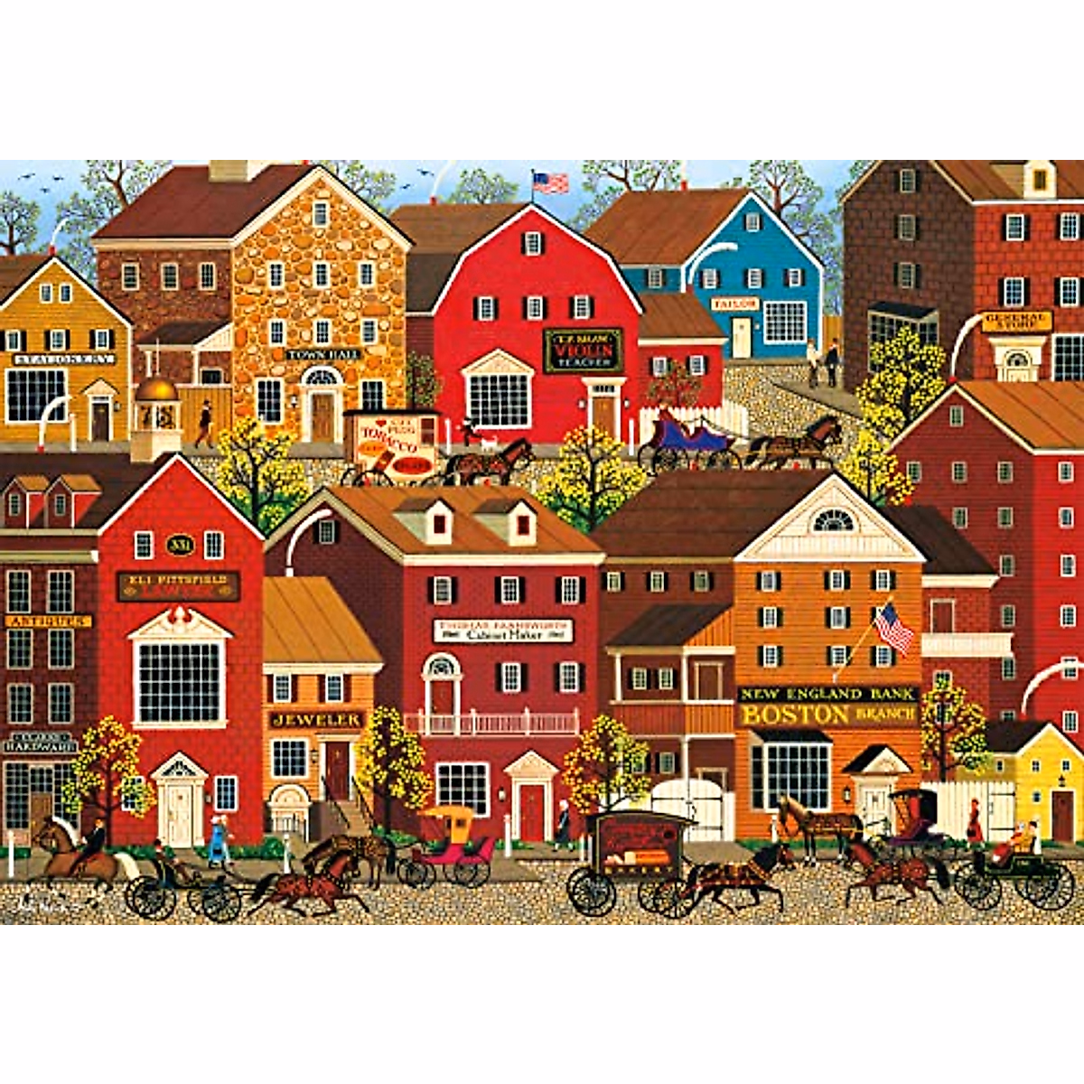 Buffalo Games - Charles Wysocki - Lilac Point Glen - 300 Large Piece Jigsaw Puzzle, Red