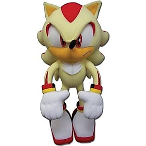 GE Animation Great Eastern GE-52631 Sonic The Hedgehog Super Shadow Stuffed Plush, 12"